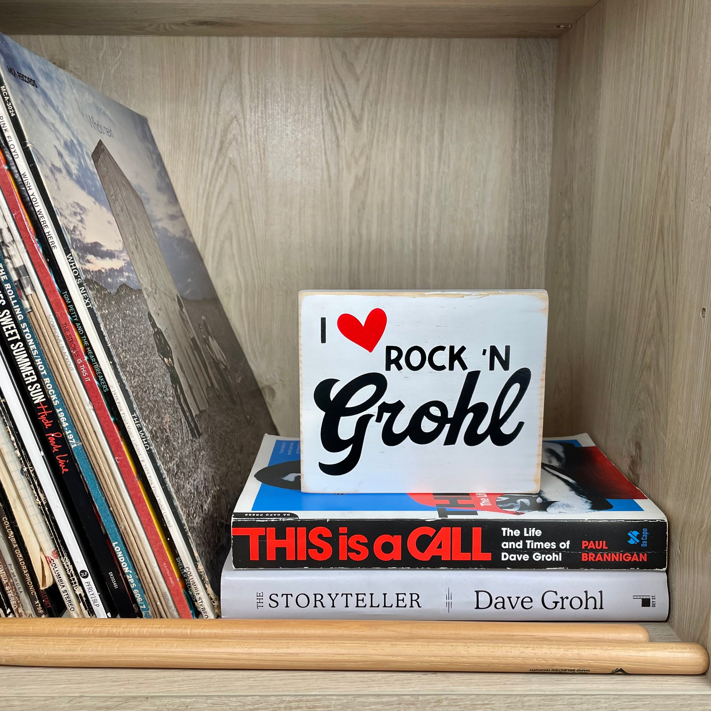 Dave Grohl music lover sign |I Love Rock 'n Grohl| Three Sisters Studio