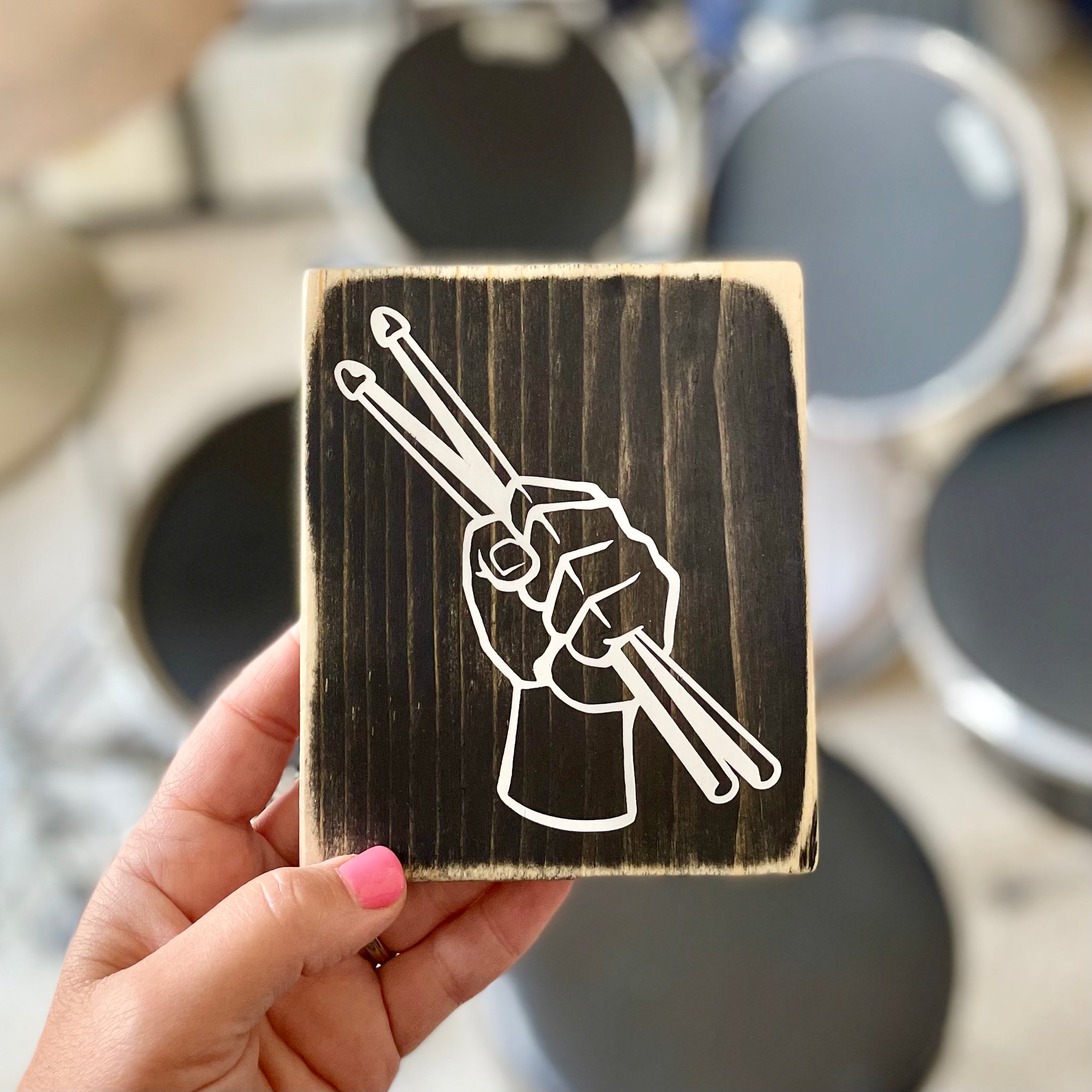 Drumsticks Sign | Gifts for Drummers | Three Sisters Studio