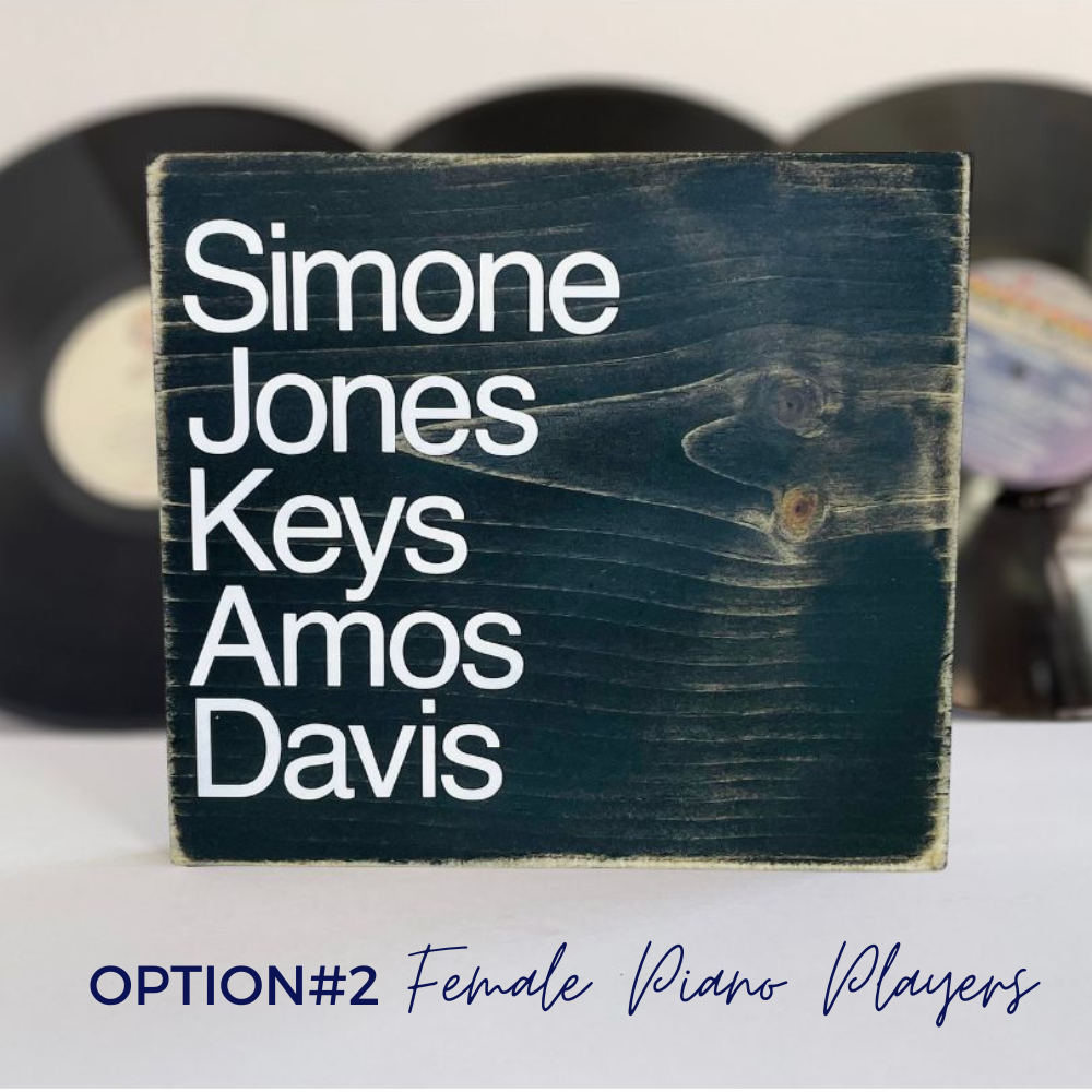 Personalized Piano Player Natural Wood sign | Three Sisters Studio